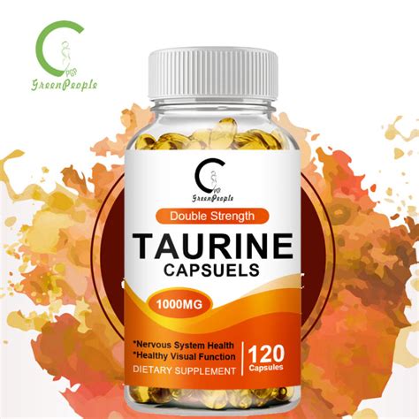 Gpgp Greenpeople Taurine 1000mg Capsules Double Strength Nervous