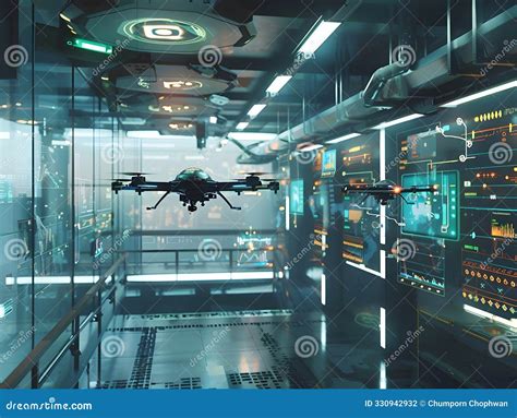 Sophisticated Drone Facility With Dynamic Aerial Maneuvers And Cutting