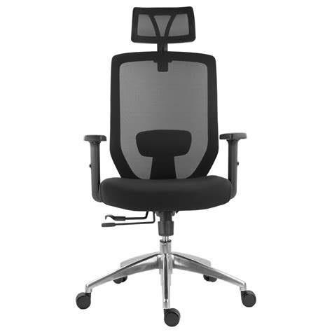 SCAUN ERGONOMIC JOJO HI A CU BAZA ALUMINIU NEGRU AZAY INTERIORS