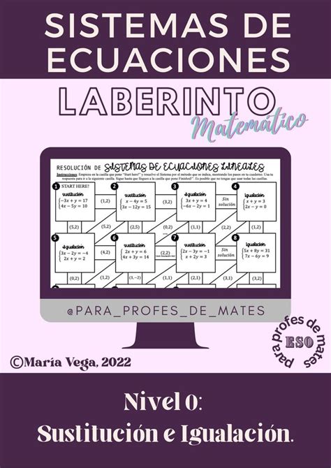 Laberinto Sistemas De Ecuaciones Lineales 3eso Nivel 0