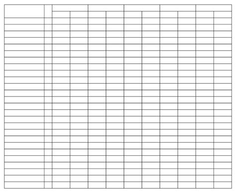 Free Printable Columns And Rows PDF Templates American Templates