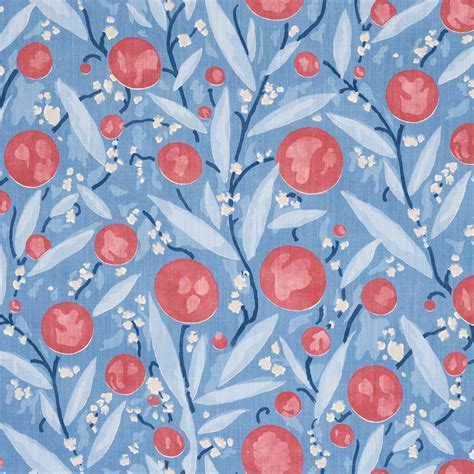 Mirabelle Berry And Blue Fabrics Schumacher