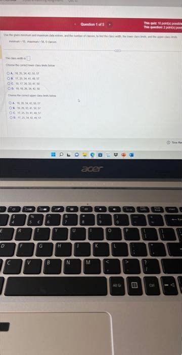 Solved Use The Minimum And Maximum Data Entry And The
