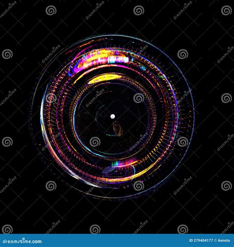 Shining Lenses Of Objective Adjustment Control Fractal Art Stock
