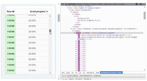 Clusterize Js Tiny Plugin To Display Large Data Sets Easily Designbeep