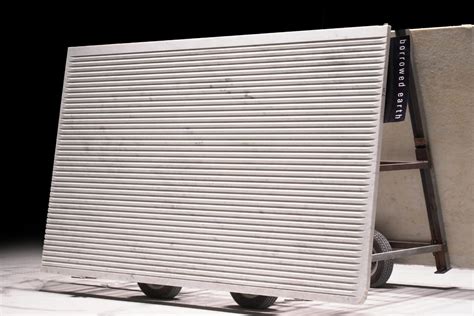 Flutes Convex Panel Luxury Natural Stone Artistic Textured Dimensional Panel Borrowed Earth