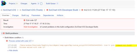 Rubygems Pod Install Fails On Teamcity Build Server Stack Overflow