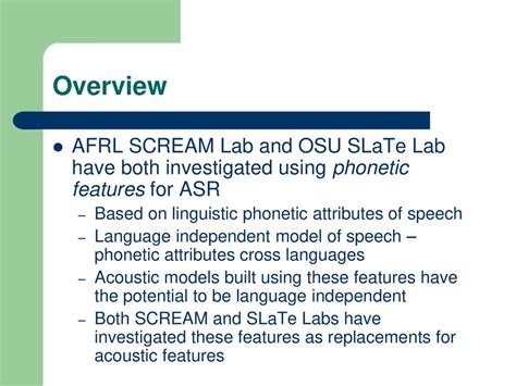 Automatic Speech Recognition Conditional Random Fields For Asr Ppt Download