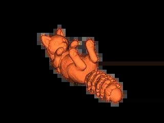 Lazy Cat Figurine And Flexi Keychain By BU Download Free STL Model Printables Com