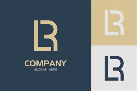 Monogram Initial Lr Logo Vector Design Abstract Initial Letter L Et R