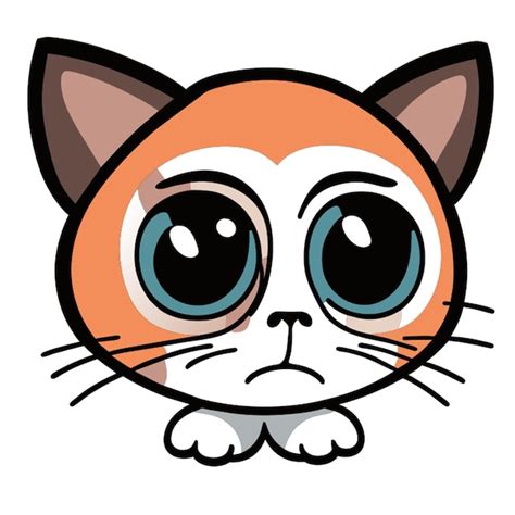 Premium Vector Crying Cat Vector Illustration Cartoon