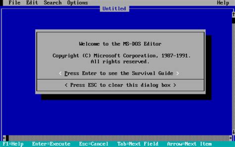 ms dos editor thealmightyguru