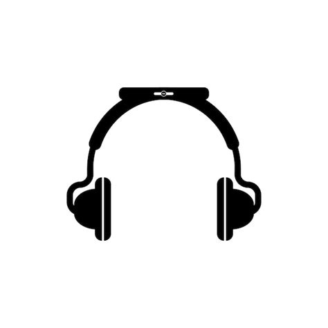 마이크와 음파가 있는 헤드폰은 라디오 방송국 로고 Dj 디스코 기호 방송 스튜디오 레이블 고객 지원 엠블럼 플랫 백 아이콘