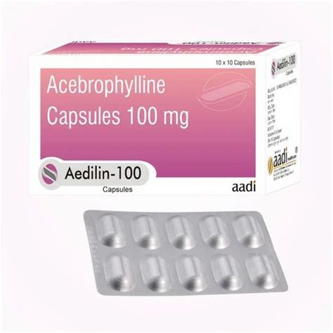 Aadi Acebrophylline 100 mg Aedilin-100, 10x10 Alu-alu at best price in ...
