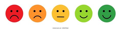 Scale Satisfaction Mood Faces Happy Survey Stock Vector Royalty Free 2096999662 Shutterstock