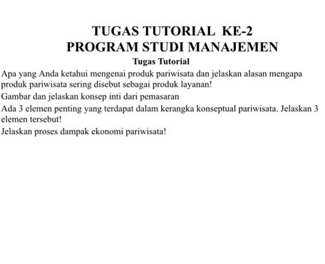 TUGAS TUTORIAL KE 2 PROGRAM STUDI MANAJEMEN StudyX