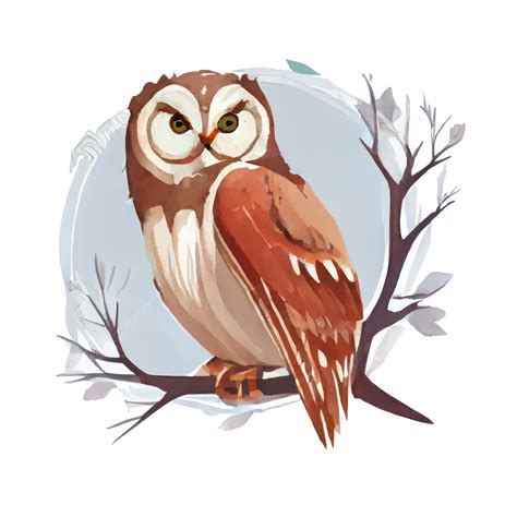 Vintage Watercolor Owl Ai Generated 22805937 Png