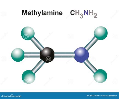 Methylamine Molecule It Is Simple Primary Amine Structural Chemical