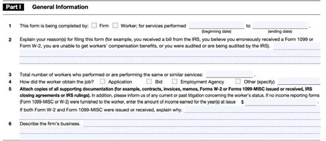 Irs Form Ss 8 Instructions Irs Determination Of Worker Status