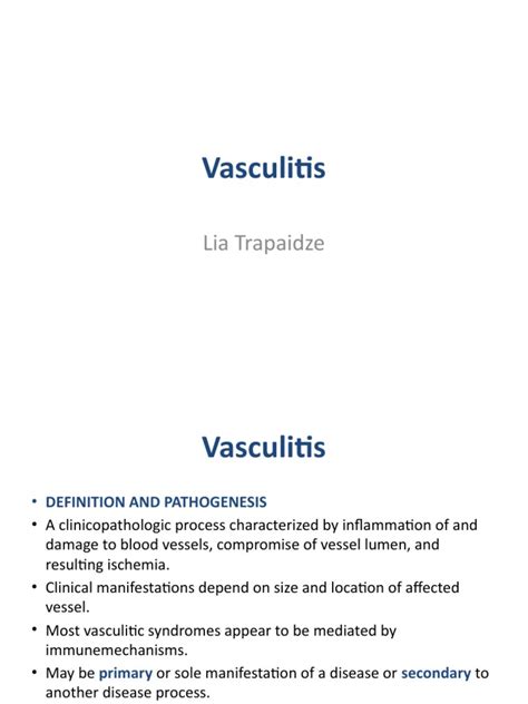 Vasculitis An Overview Of Types Causes Symptoms And Treatment Pdf