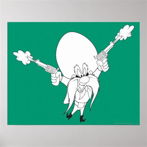 Yosemite Sam Guns Blazing Poster Zazzle