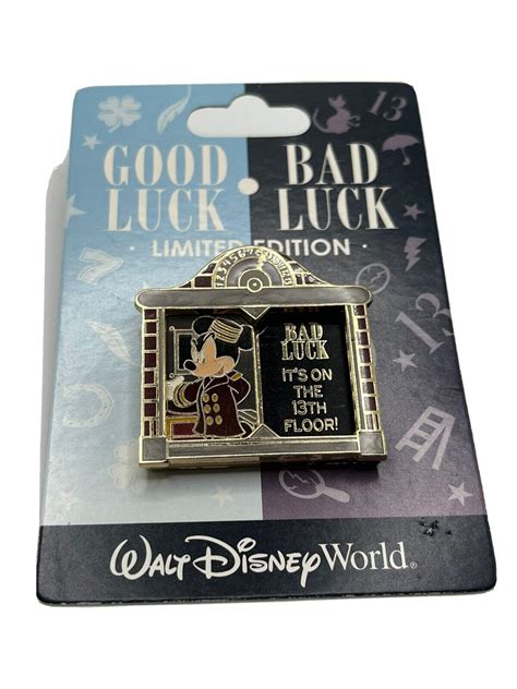 Mavin Disney Pin Good Luck Bad Luck Tower Of Terror Bellhop Mickey Le