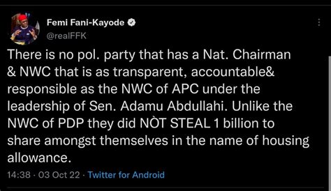 Fani Kayode Demands Arrest Of Ayu Pdp Nwc Members The Nation Newspaper