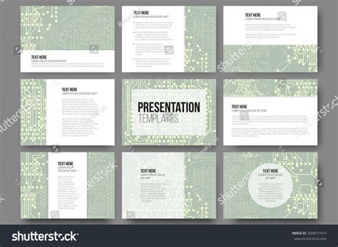 Set 9 Templates Presentation Slides Microchip Stock Vector Royalty Free 304871414 Shutterstock