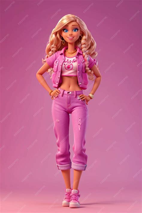 Premium Ai Image Barbie Full Body Blue Eyes Smiling