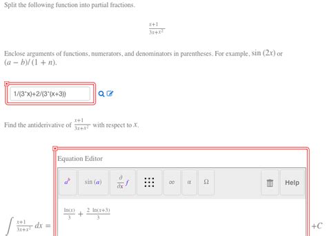 Solved Split The Following Function Into Partial Fractions