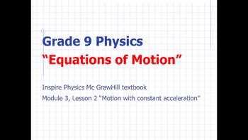 Equations Of Motion Google Slides PART I By Bits Of Biology And Physics