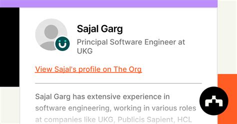 Sajal Garg Principal Software Engineer At Ukg The Org