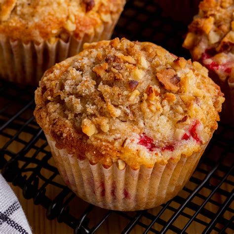 Strawberry Rhubarb Muffins With Streusel Dish N The Kitchen
