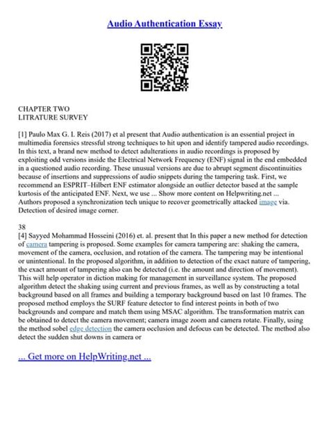 Audio Authentication Essay Pdf Digital Audio Computer Software