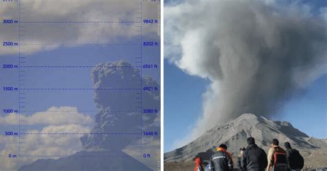 Volcán Ubinas reportan nueva explosión y columna de cenizas que