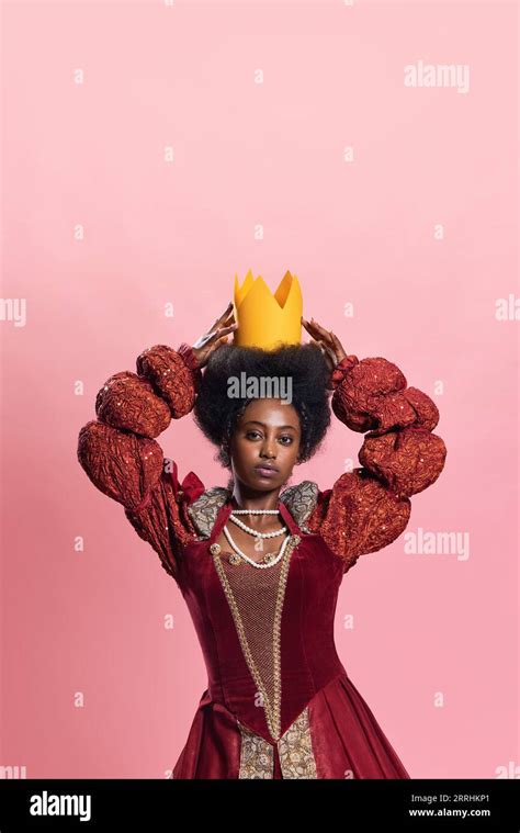 Royal Elegance Portrait Of Young Beautiful African Woman Medieval
