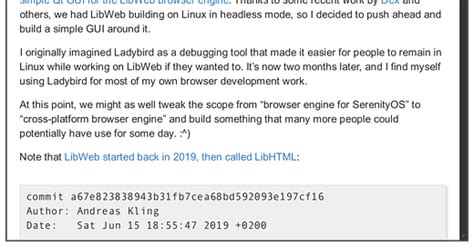 Ladybird A New Cross Platform Browser Project