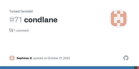 Condlane Issue 71 Turoad Lanedet GitHub