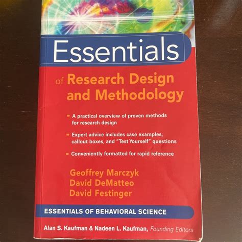 Essentials Of Research Design And Methodology By Geoffrey R Marczyk