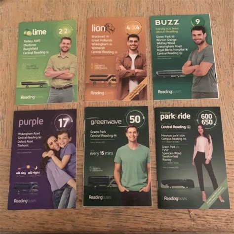 READING BUS TIMETABLES X 6 Issues As At 2 January 2024 Editions 3 25