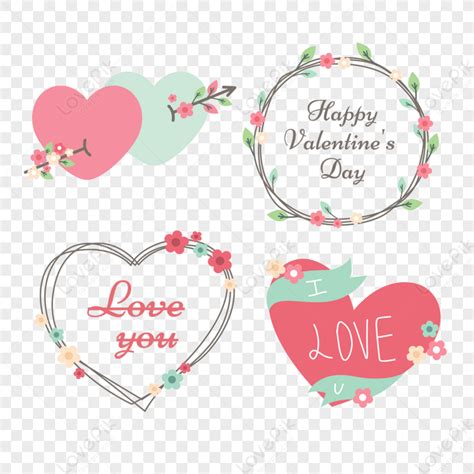 발렌타인 데이 빈티지 장식 식물 일러스트 레이스 테두리데이트디자인 Png 일러스트 무료 다운로드 Lovepik