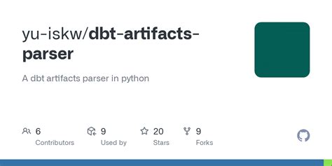 เครื่องมือ Dbt Artifacts Parser เผื่อใครอยากดึงข้อมูลจาก Dbt Artifacts Dbt Data Engineer Cafe