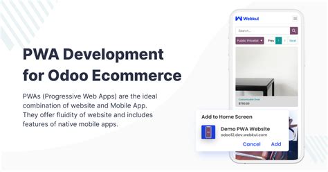 PWA Development For Odoo ECommerce Webkul Software
