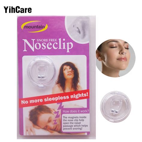 5pcslot Mini Silicone Magnetic Anti Snore Stop Snoring Nose Clip