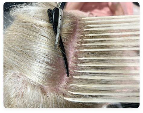 Safe and luxurious hair extensions in modern techniques ice/keratin