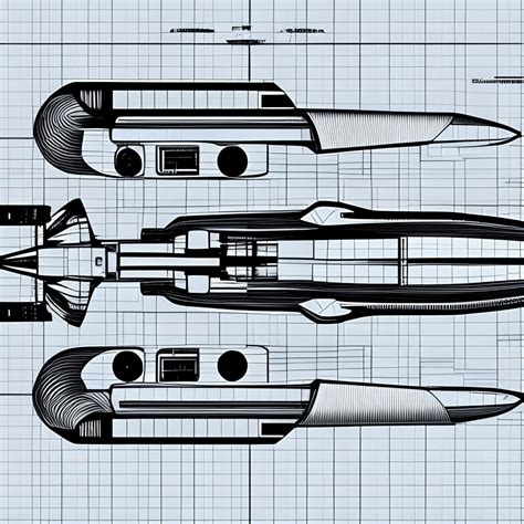 Blueprint Of Spaceship From The Future · Creative Fabrica