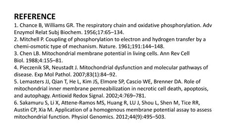 Mitochondrial Membrane Potential Assay Ppt