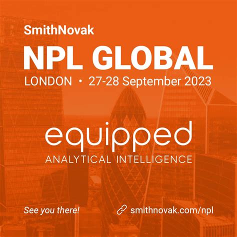 We Are Thrilled To Announce That Well Be Joining The Smithnovak Npl Europe Event This Week