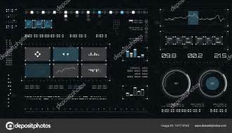 futuristic user interface spaceship screen elements set infographic
