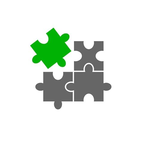 Premium Vector Four Part Puzzle Chain Simple Solutions Concept Solving Problem Jigsaw Isolated